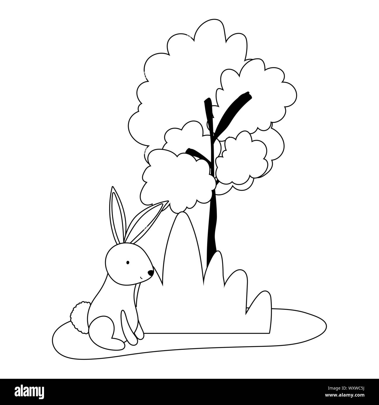 Rabbit cartoon design, Animal cute zoo life nature and fauna theme ...
