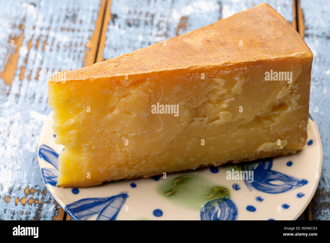 Cheese collection, aged yellow hard, Maniva cheese from Alpine valleys ...