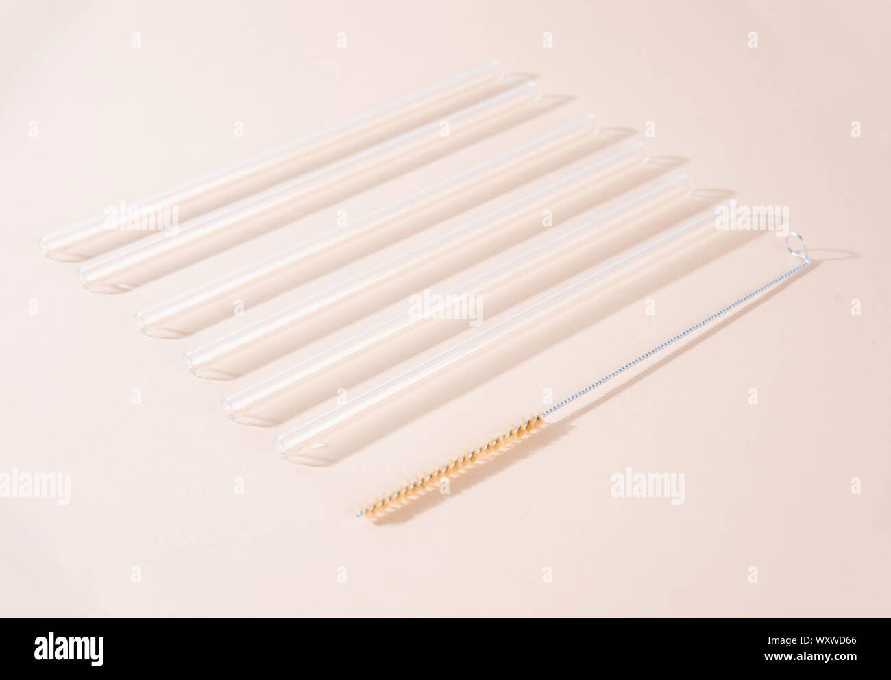 Overhead Shot of Glass Drinking Straw Stock Photo - Alamy