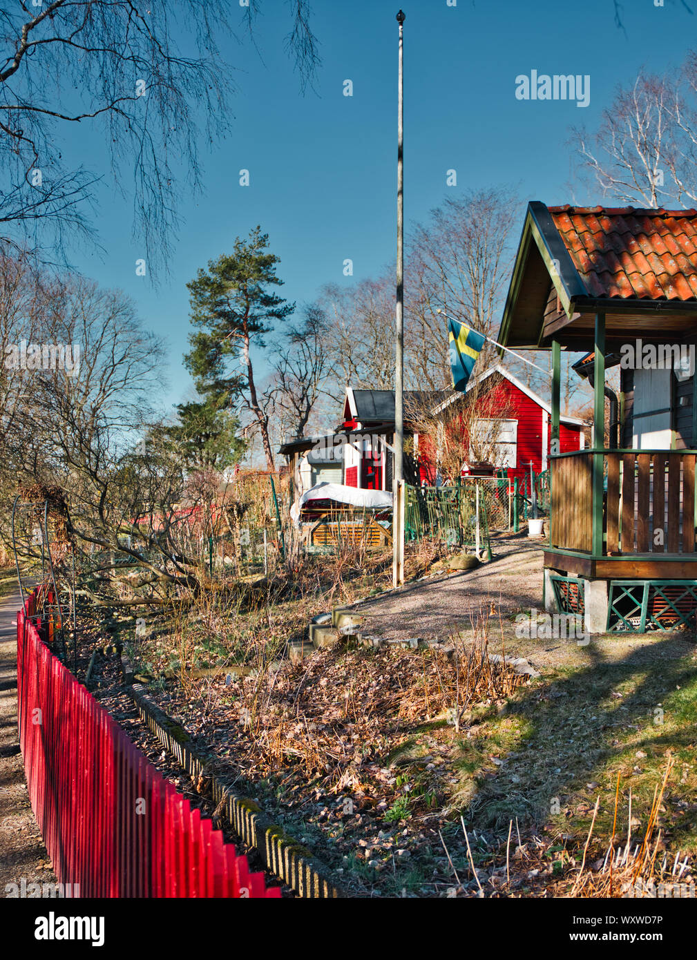 Traditional swedish fence hi-res stock photography and images - Alamy