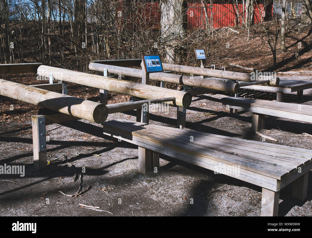 Eriksdal Utegym outdoor gym, Sodermalm, Stockholm, Sweden Stock Photo ...