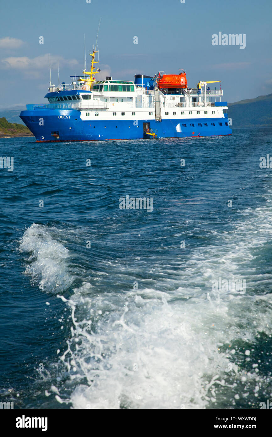 Desembarco del MV Quest en Isla de Mull. Inner Hebrides, Scotland. UK ...