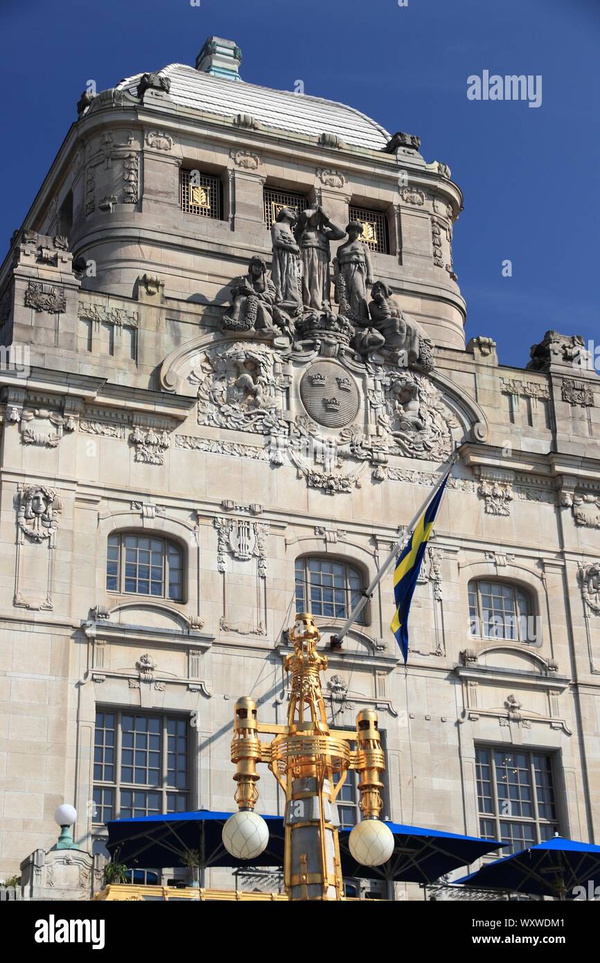 Stockholm city in Sweden. The Royal Dramatic Theatre (known as Dramaten ...