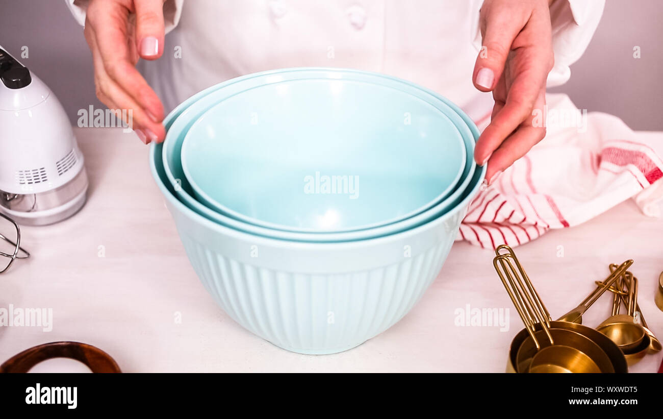 Step step mixing sugar cookies hi-res stock photography and images - Alamy