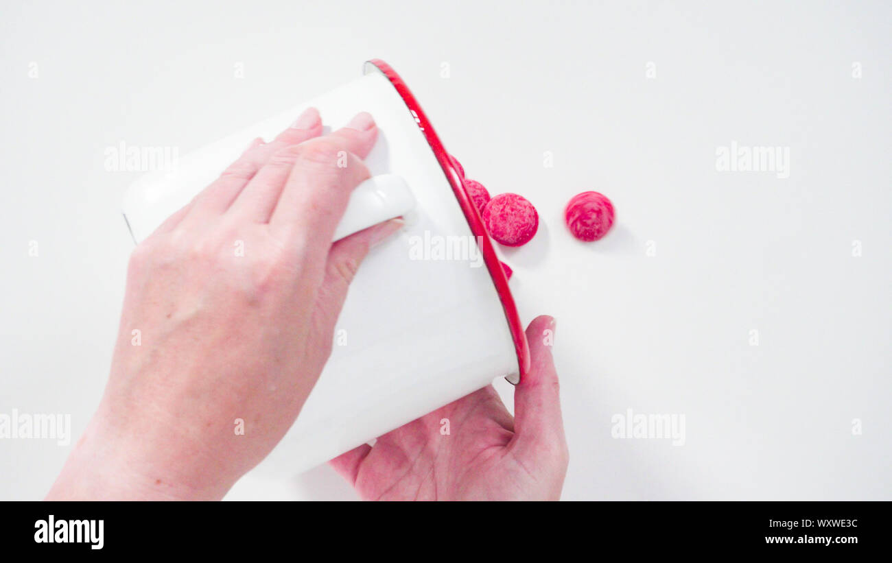 Color chocolate chips ready to be used in the recipe Stock Photo - Alamy