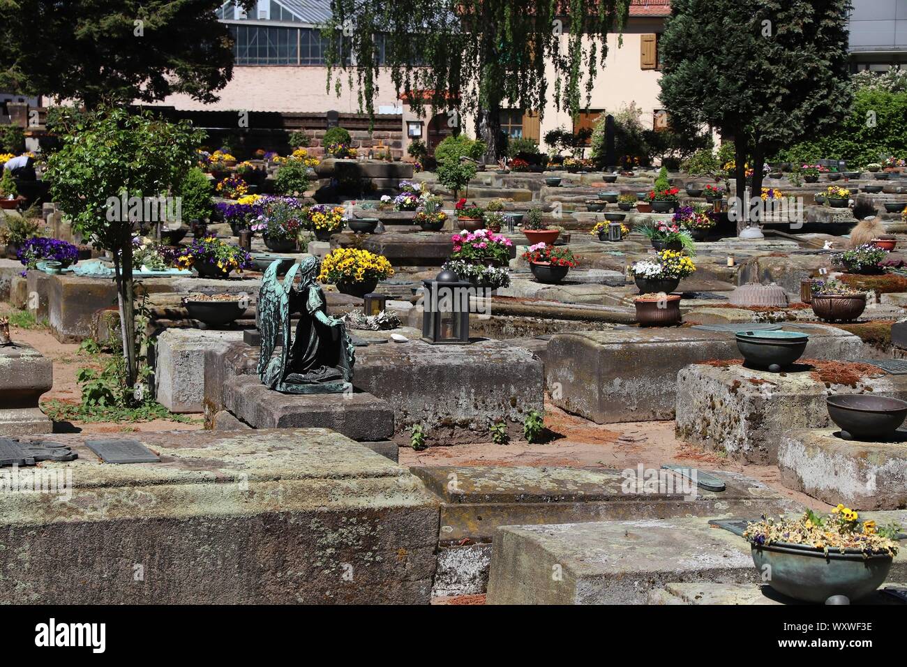 NUREMBERG, GERMANY - MAY 7, 2018: St. Rochus Cemetery in Nuremberg ...
