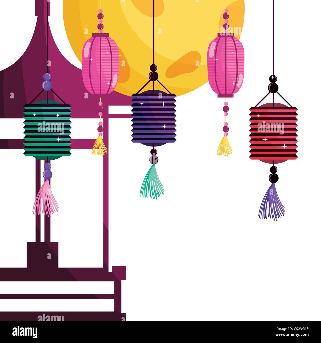 China lanterns design, Culture asia traditional art famous oriental and ...