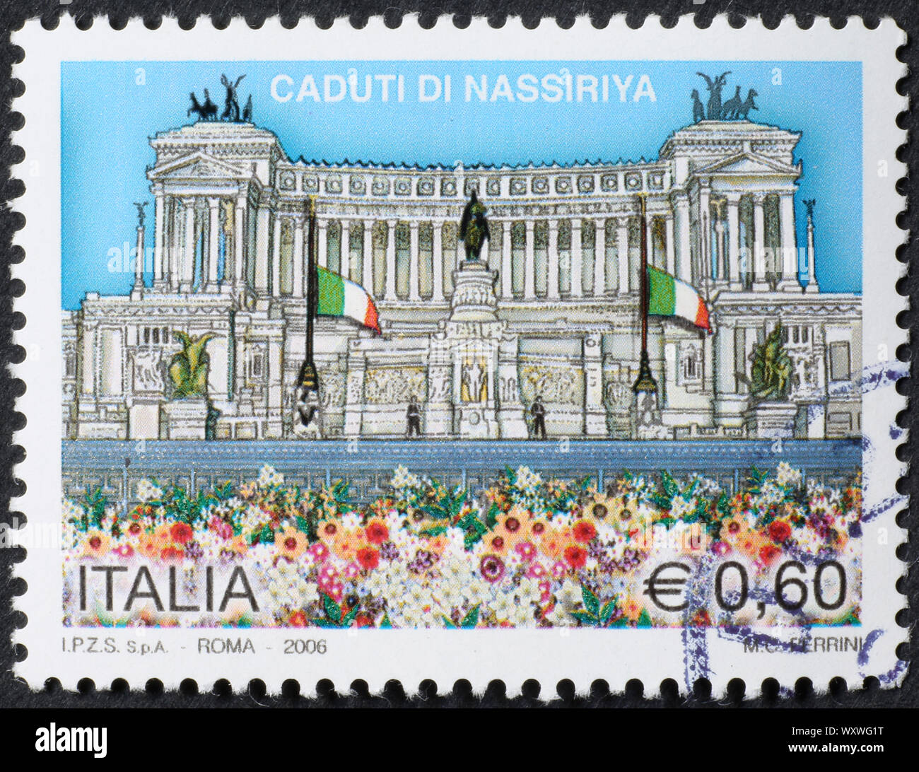 Rome stamp italian hi-res stock photography and images - Alamy