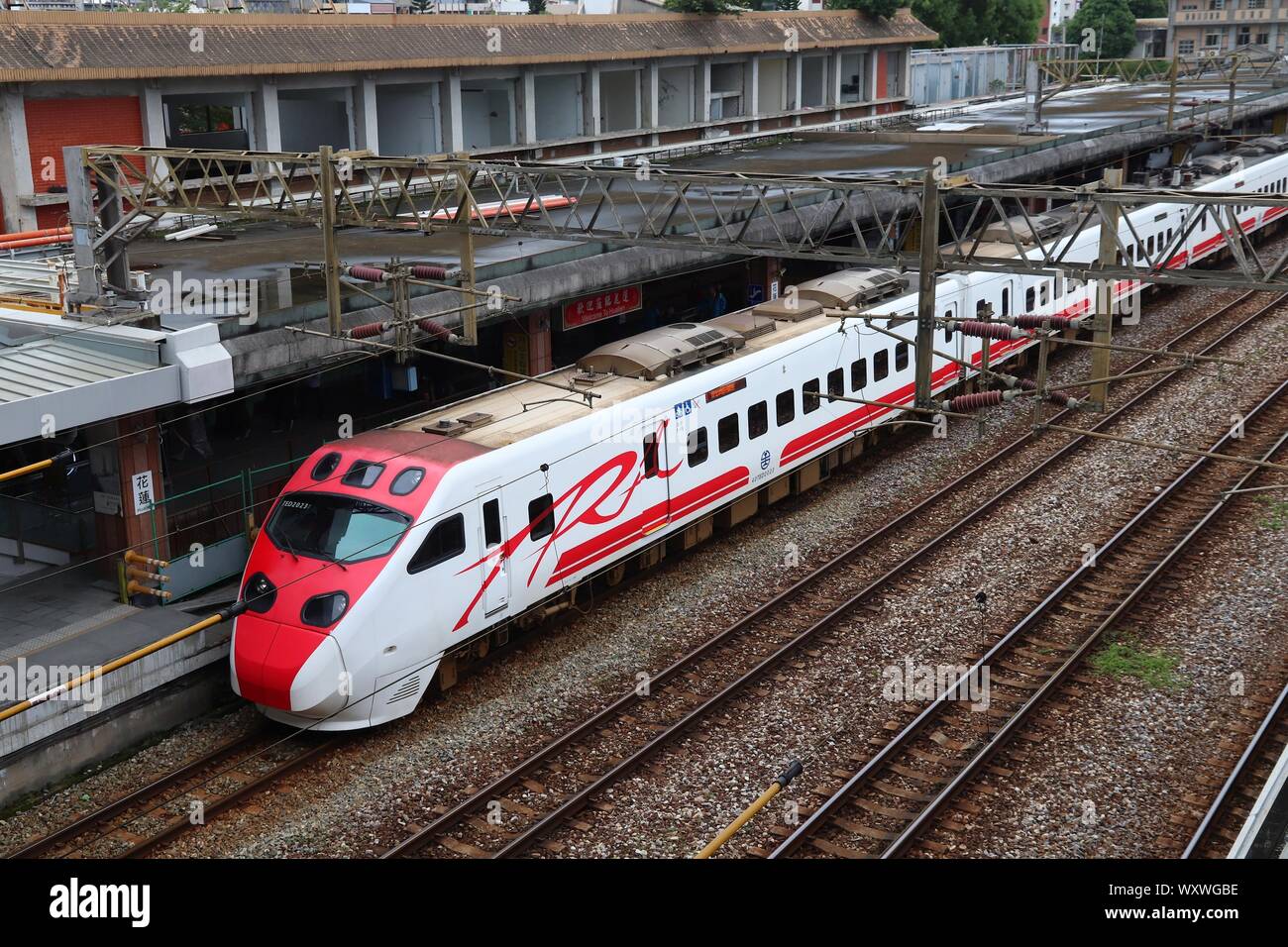 HUALIEN, TAIWAN - NOVEMBER 26, 2018: TEMU 2000 train of Taiwan Railways ...