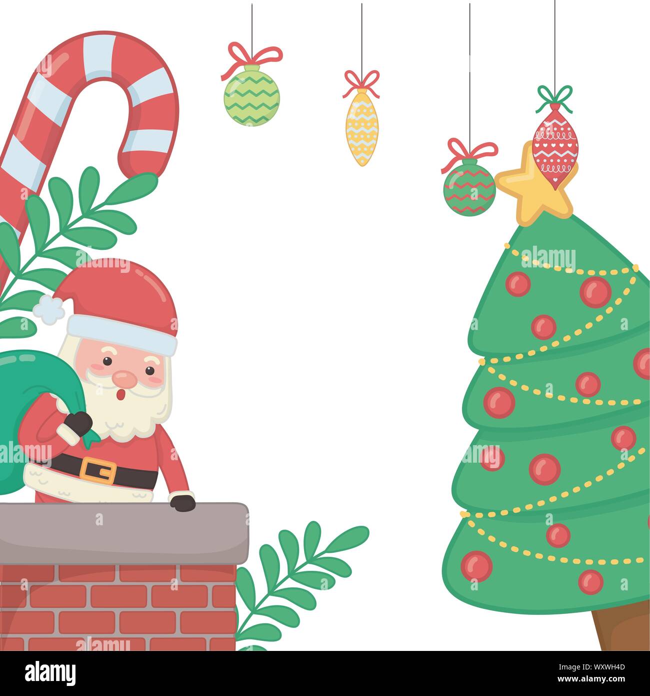 Santa claus design, Merry christmas season decoration card invitation ...
