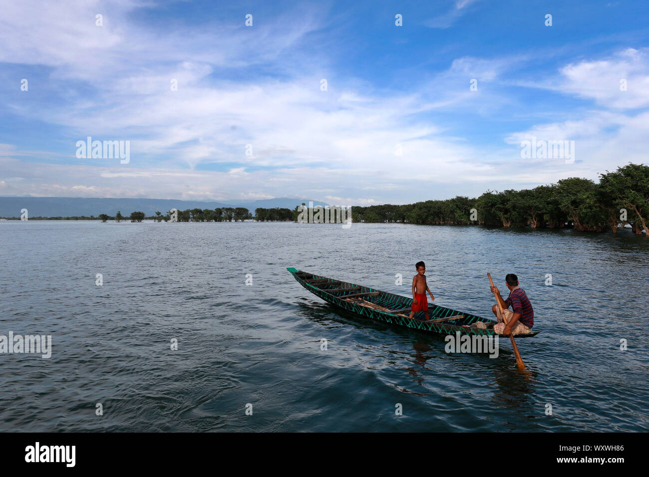 Sunamganj, Bangladesh - September 11, 2019: Tanguar haor located in the ...