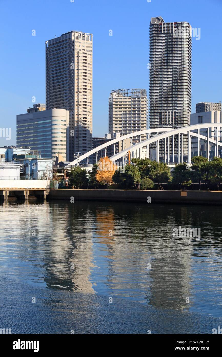 Tokyo city skyline - modern residential neighborhoods with high rise ...