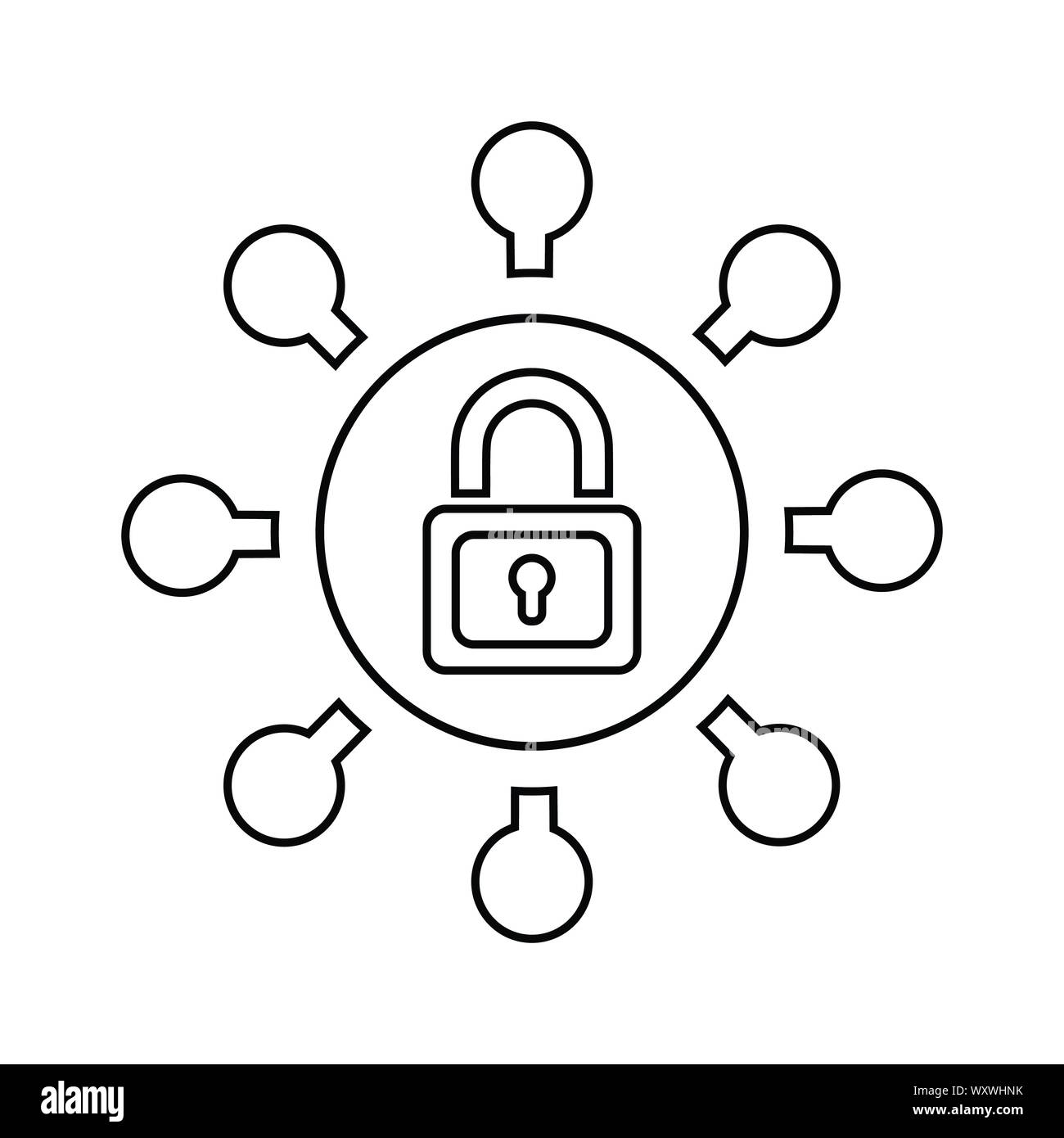 Internet protection, network security icon Stock Vector Image & Art - Alamy