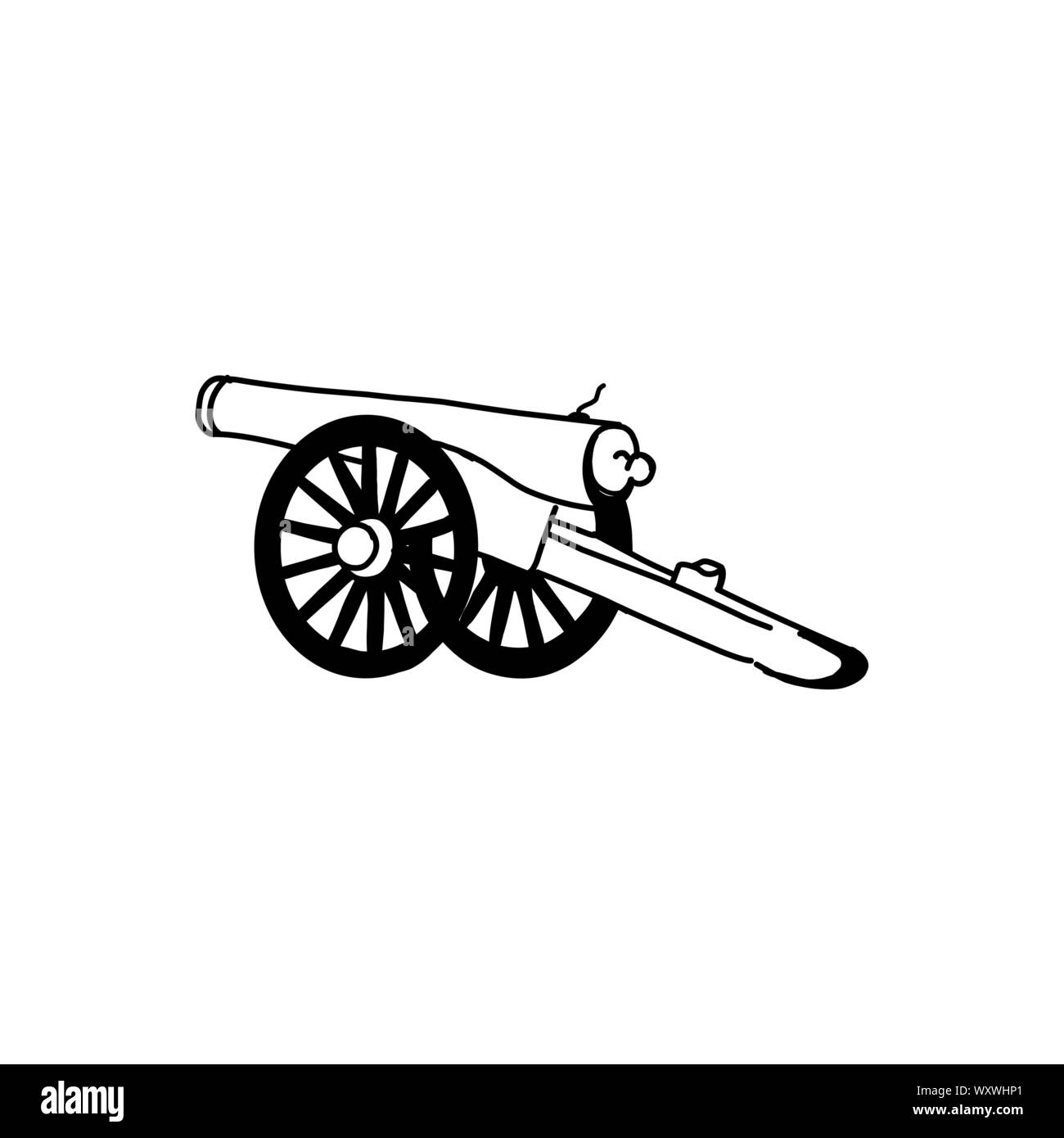 Cannon vector vector vectors Black and White Stock Photos & Images - Alamy