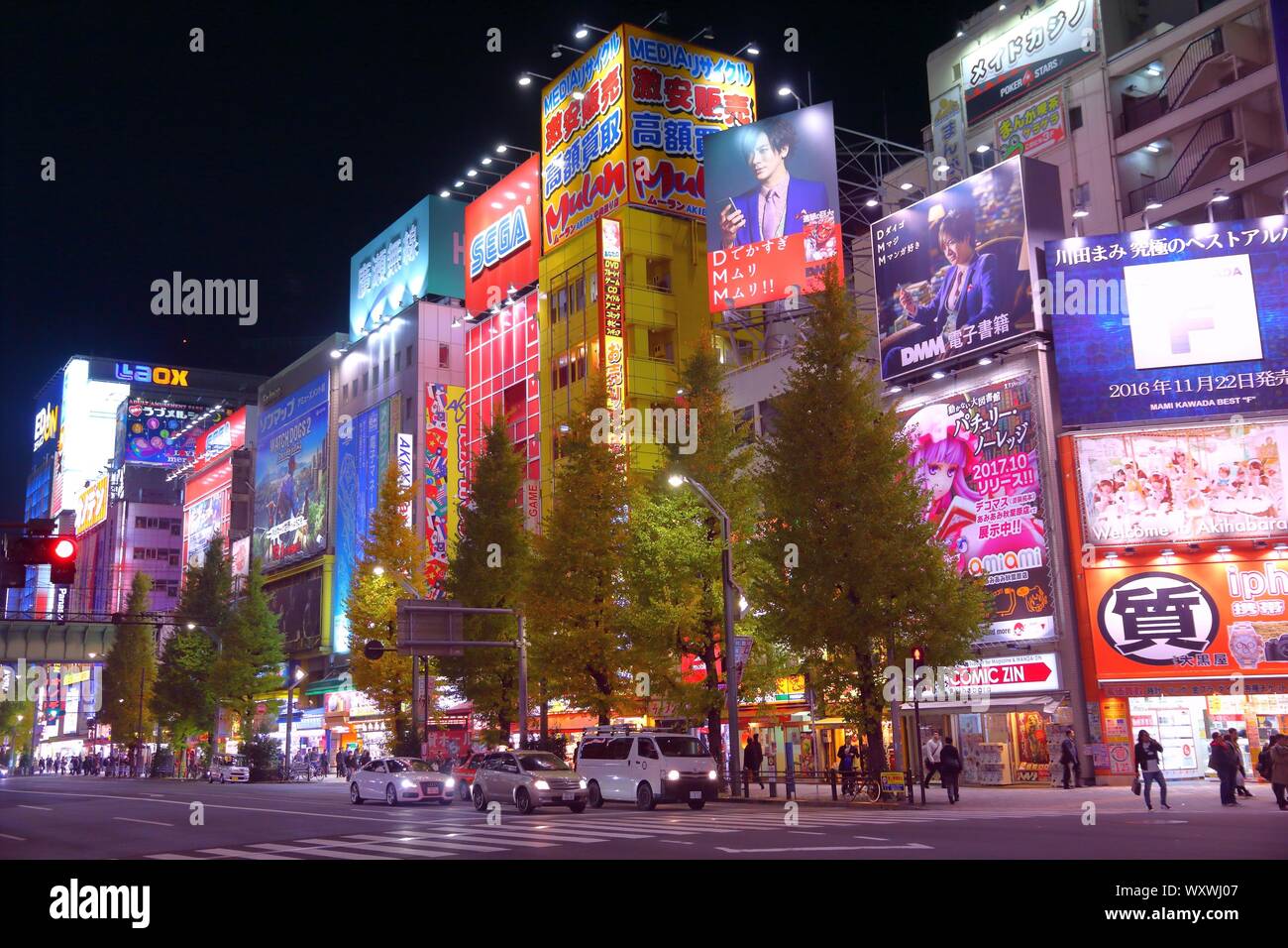 Neon lights of akihabara electric district hi-res stock photography and ...