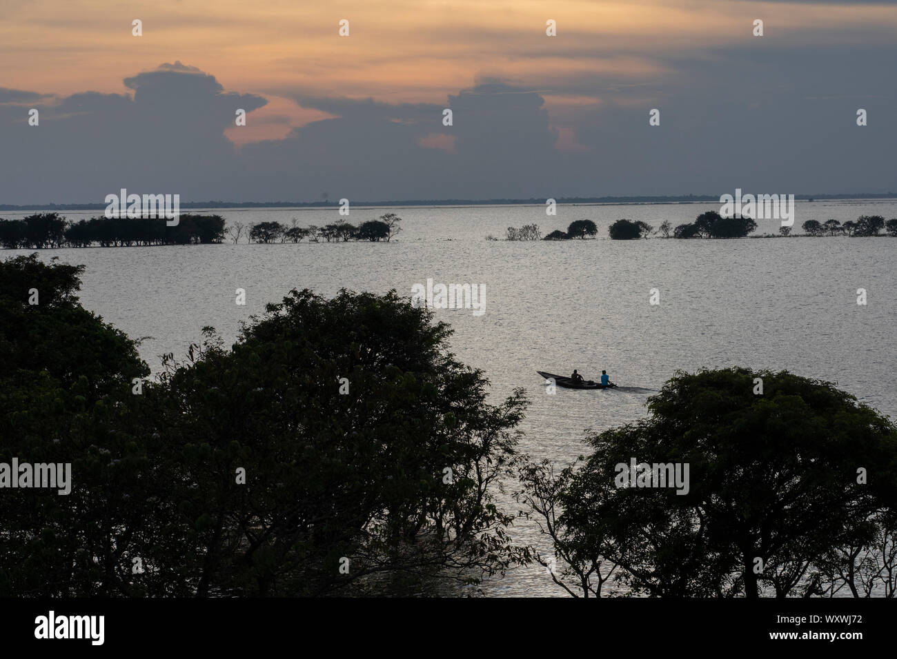 Sunamganj, Bangladesh - September 11, 2019: Tanguar haor located in the ...