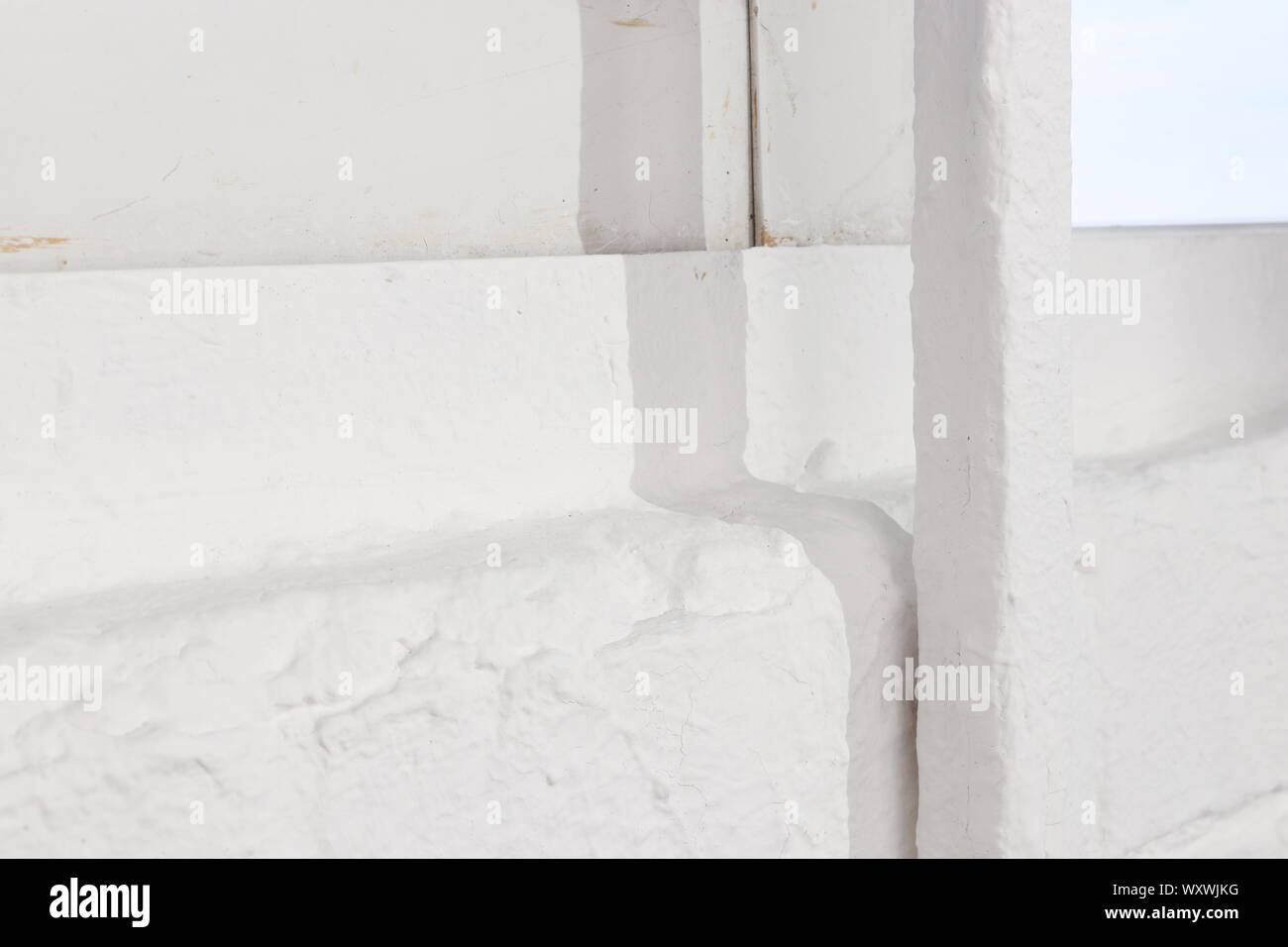 White painted balcony background Stock Photo - Alamy