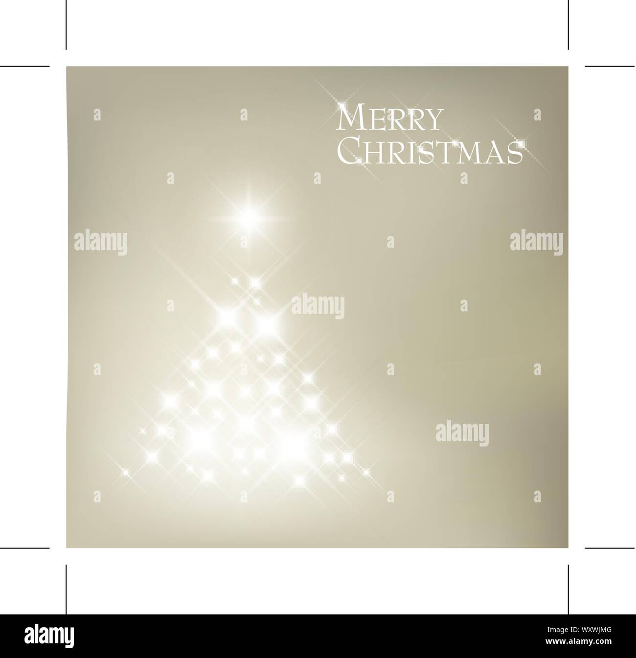 Abstract Christmas tree made of light and sparkles flakes Stock Vector ...