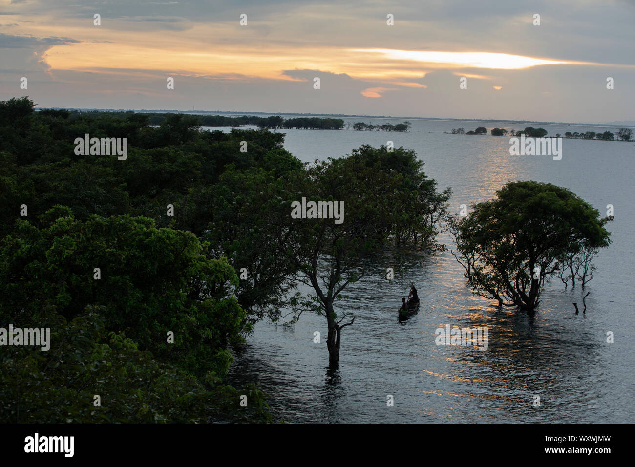 Sunamganj, Bangladesh - September 11, 2019: Tanguar haor located in the ...