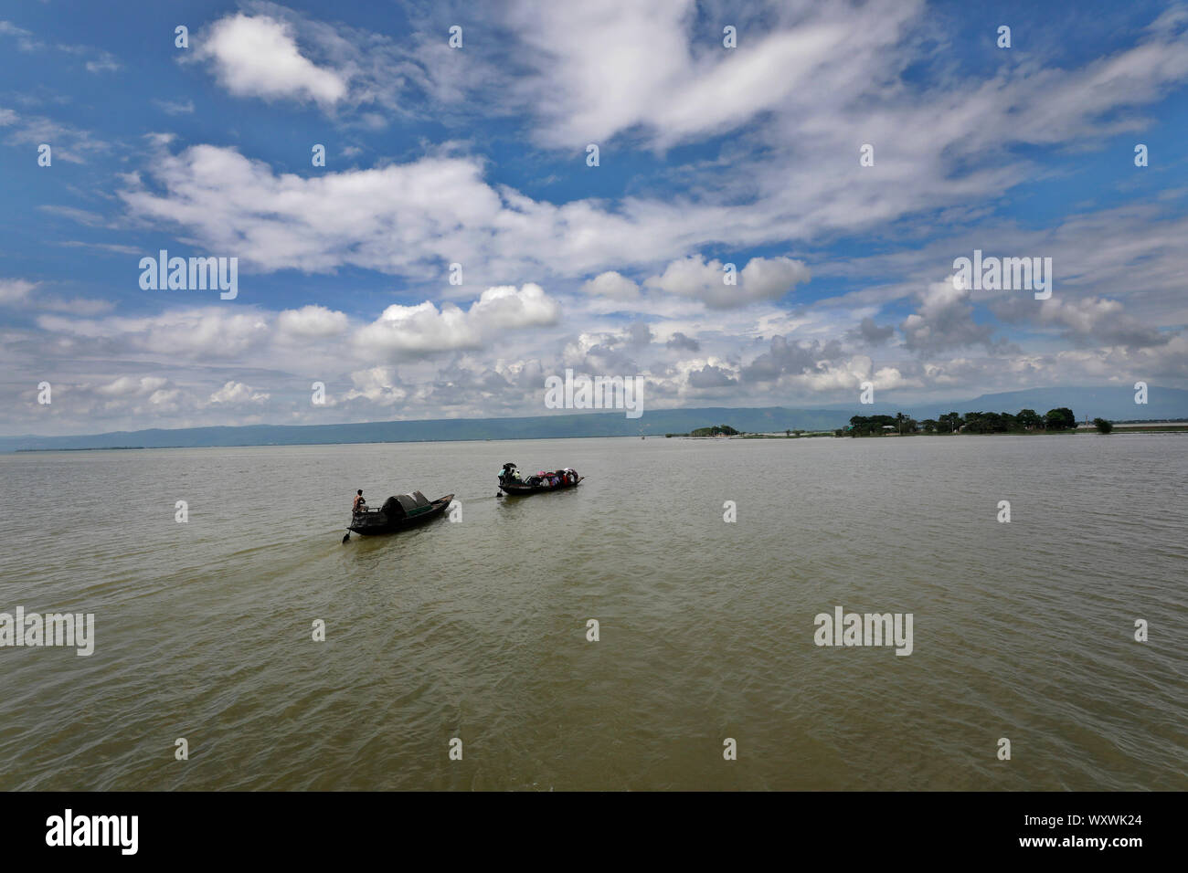 Sunamganj, Bangladesh - September 11, 2019: Tanguar haor located in the ...