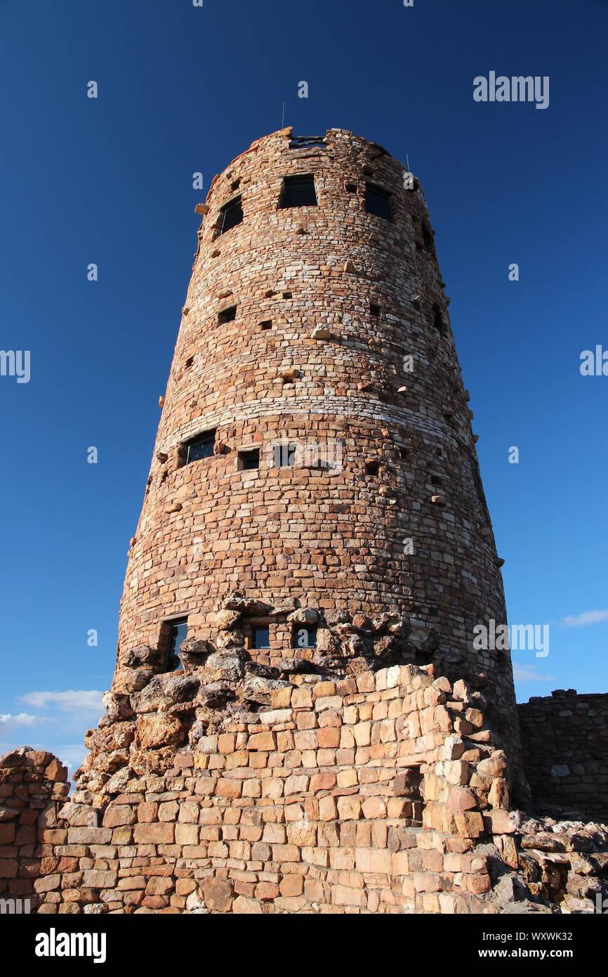 Desert View Watchtower structure in Grand Canyon National Park. It is ...