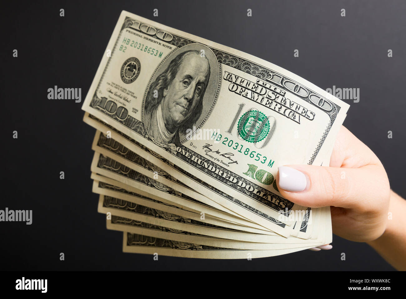 100 Dollar Bills Fan High Resolution Stock Photography and Images - Alamy