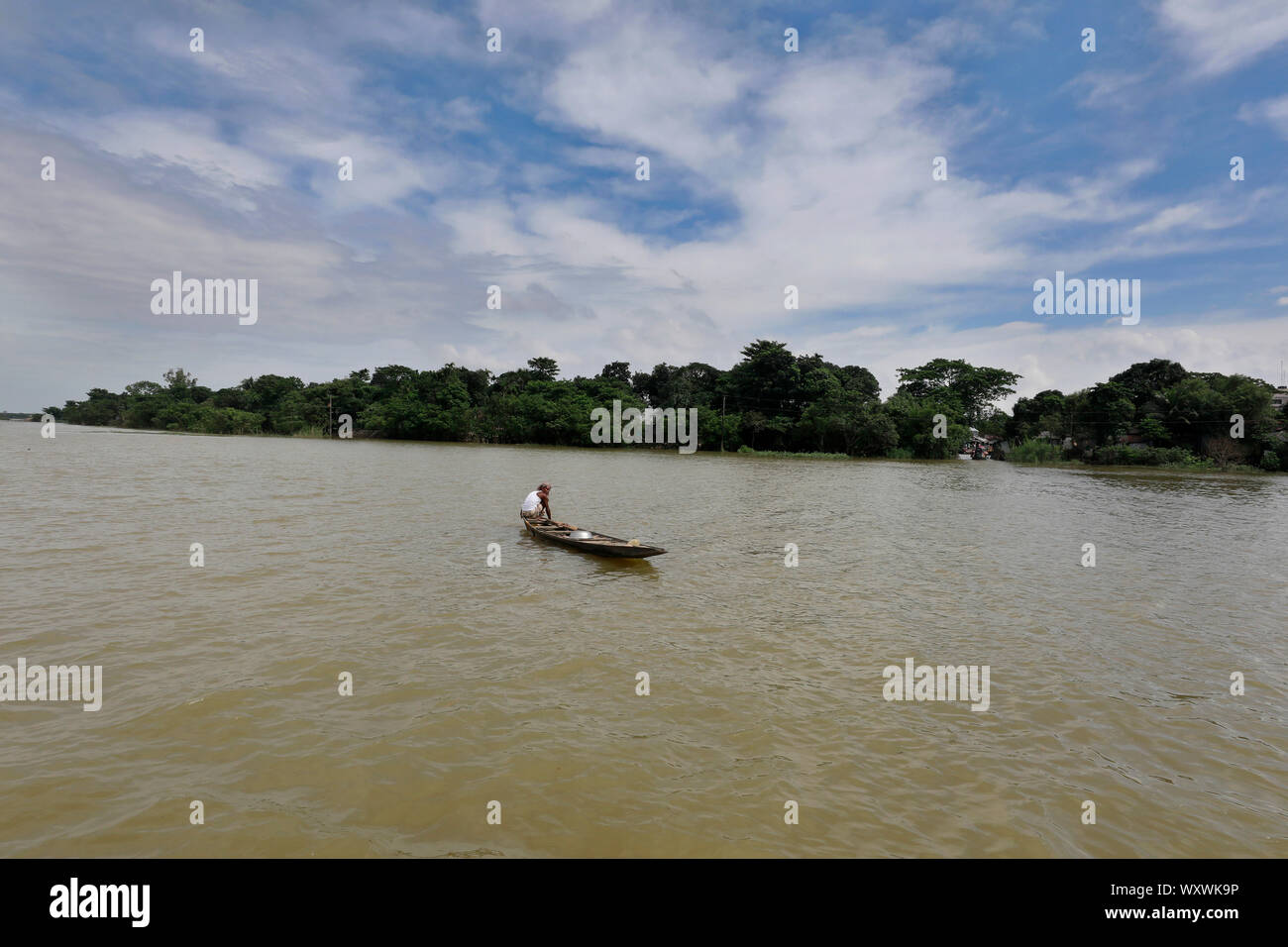 Sunamganj, Bangladesh - September 11, 2019: Tanguar haor located in the ...