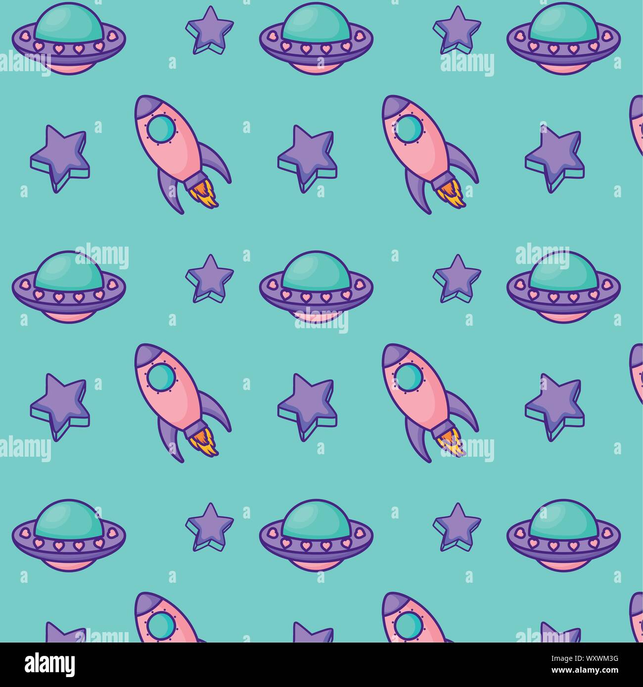 alien retro device with color pastel vector illustration design Stock ...