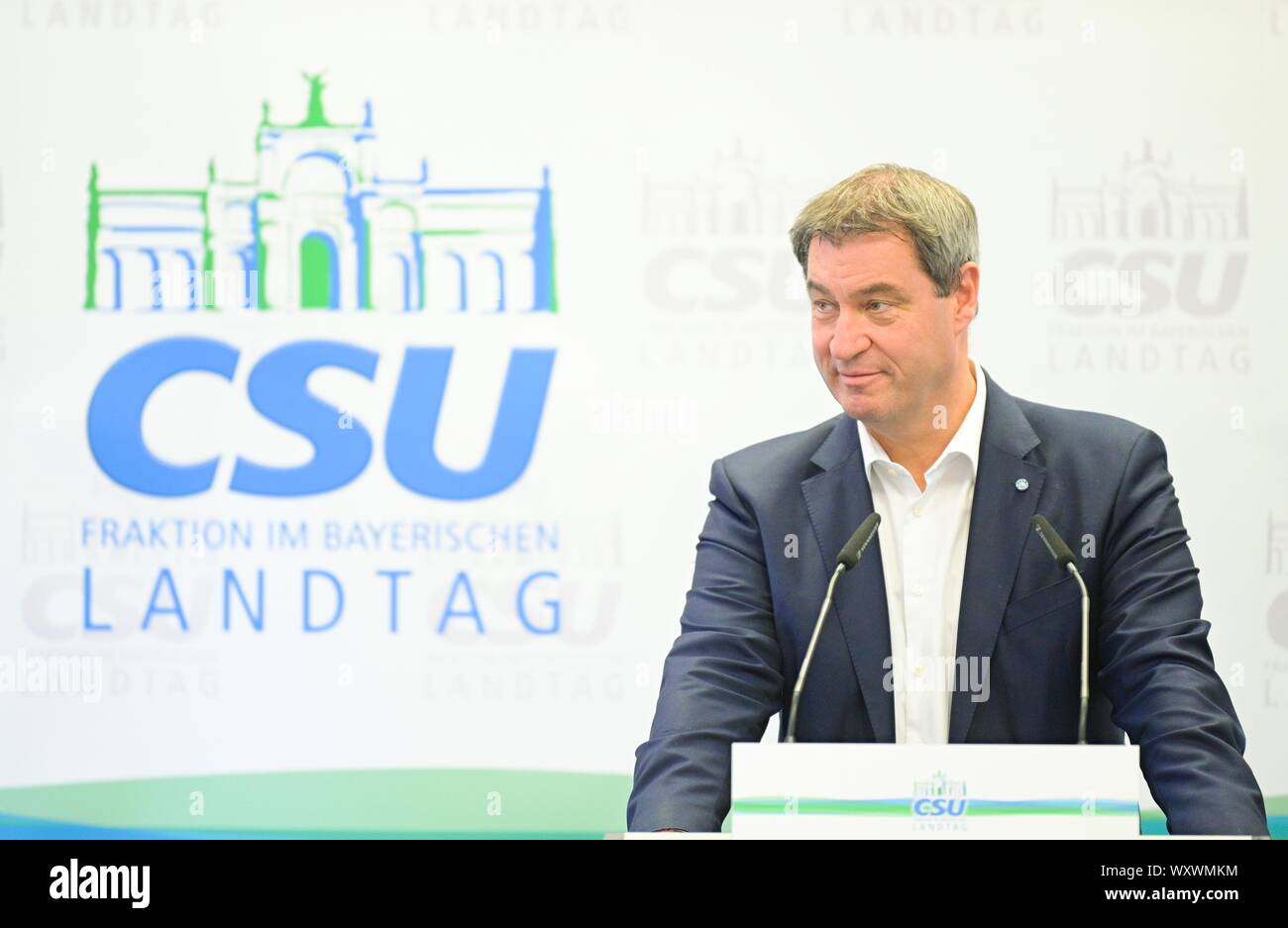 Bad Staffelstein, Germany. 18th Sep, 2019. Bavarian Prime Minister ...