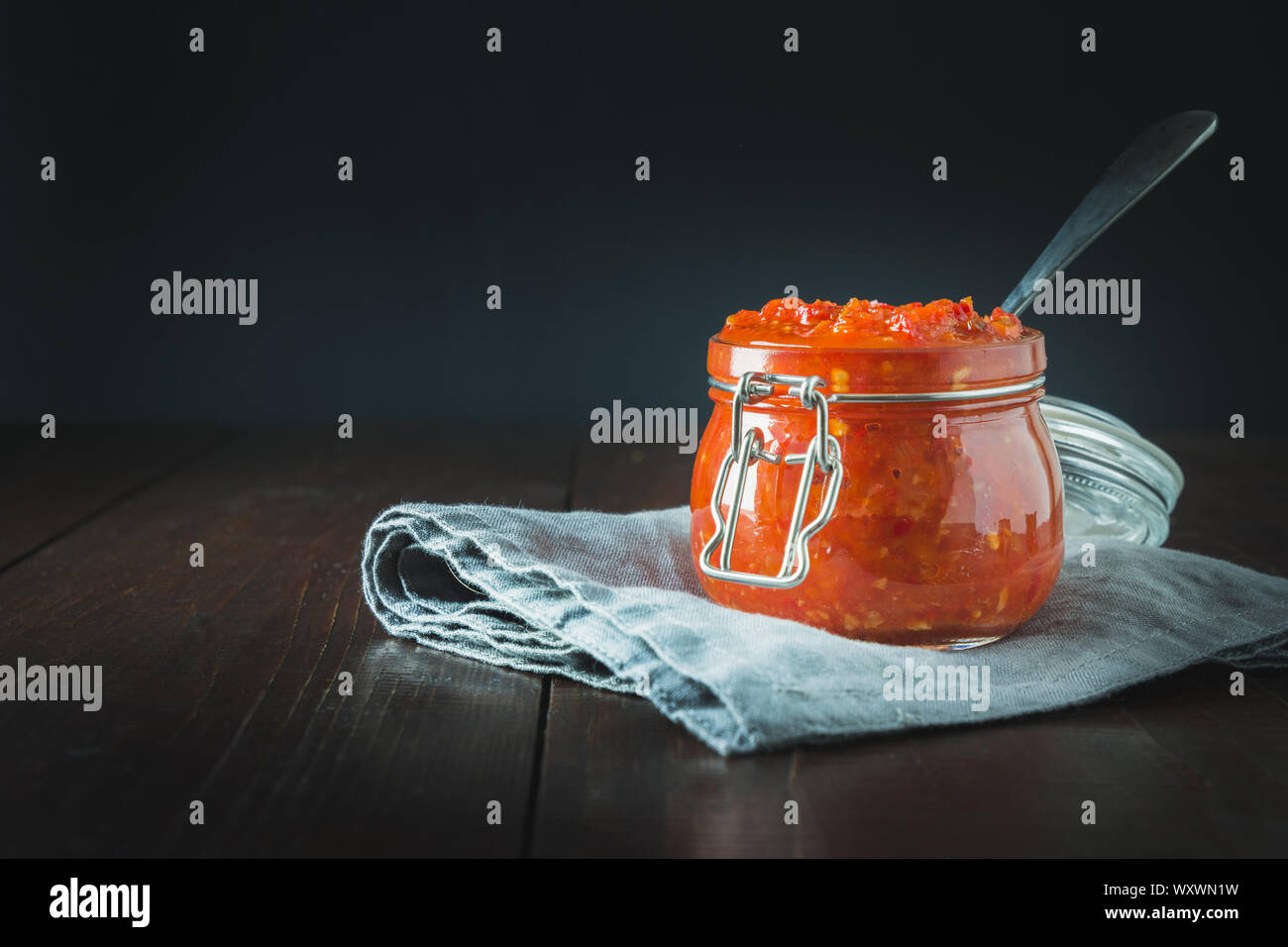 Hot chili pepper sauce hi-res stock photography and images - Alamy