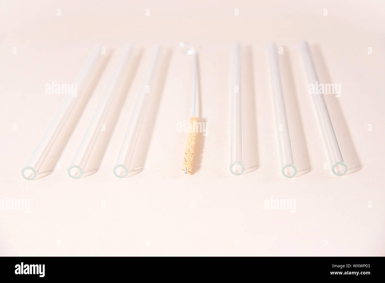 Overhead Shot of Glass Drinking Straw Stock Photo - Alamy