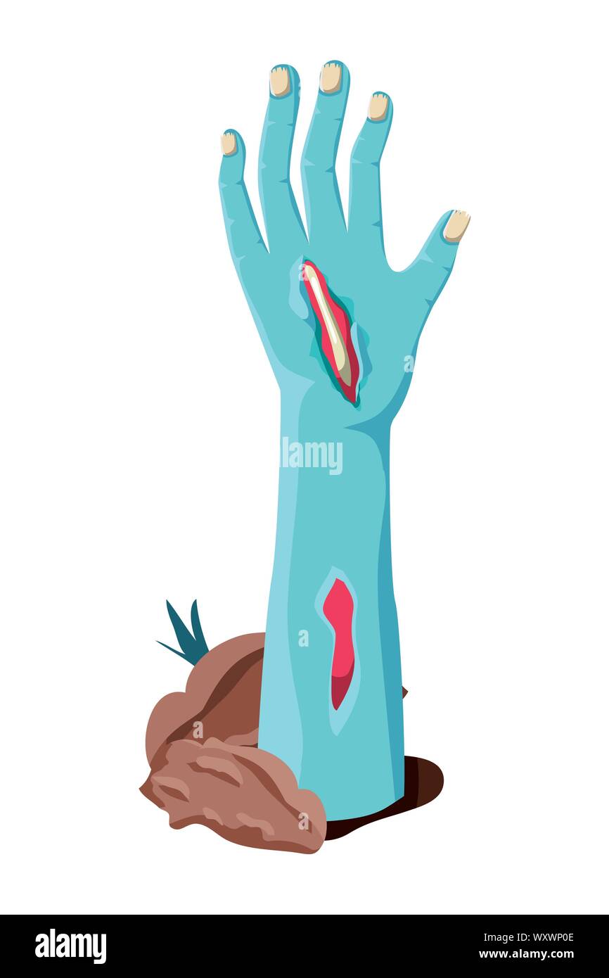 Cartoon Hand Coming Out Of Ground