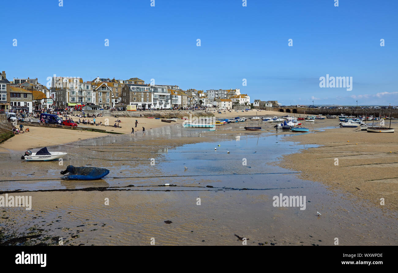 Seaside fishing port of St Ives in Cornwall. Popular with artist and ...
