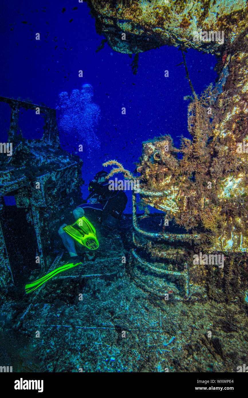 The bridge of a sunken patrol boat the P29 Stock Photo - Alamy