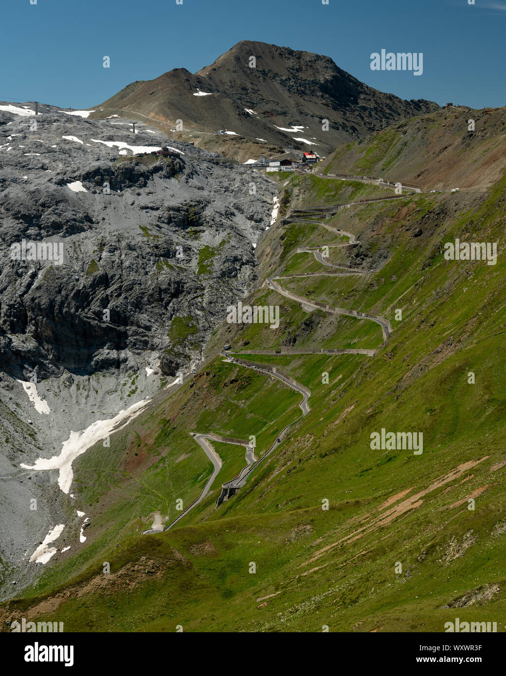 Some of the hairpin turns near the top of the eastern ramp of the ...