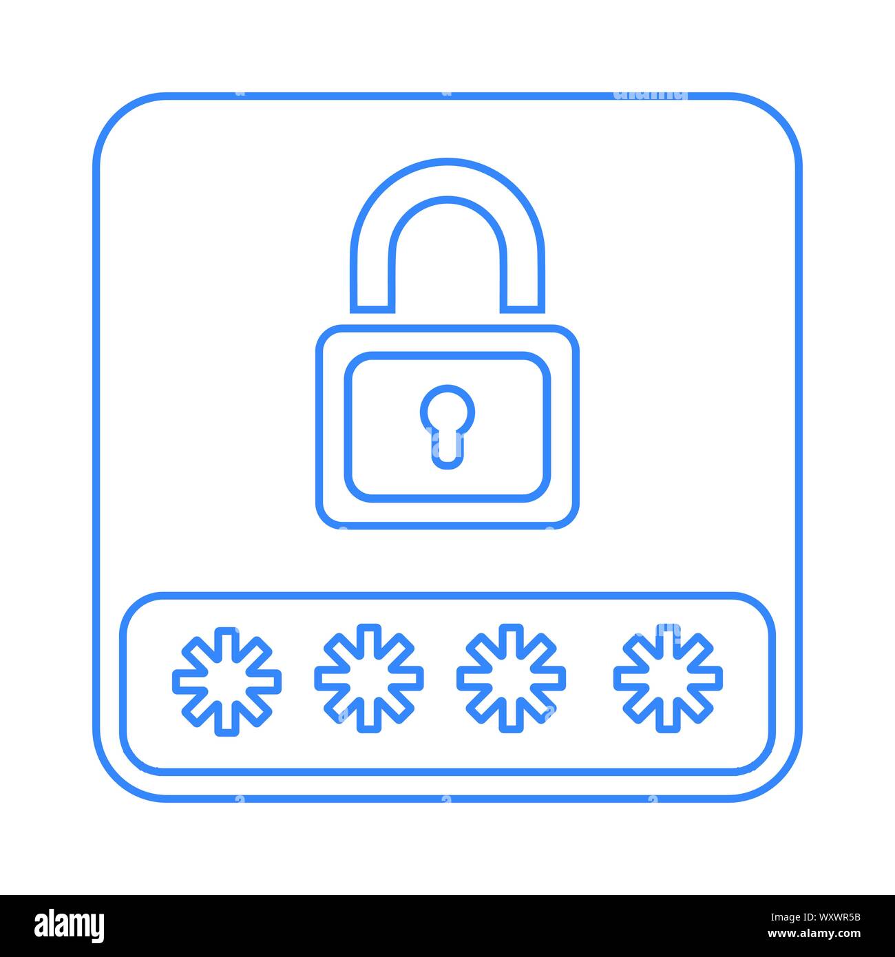 Lock, password, security icon Stock Vector Image & Art - Alamy