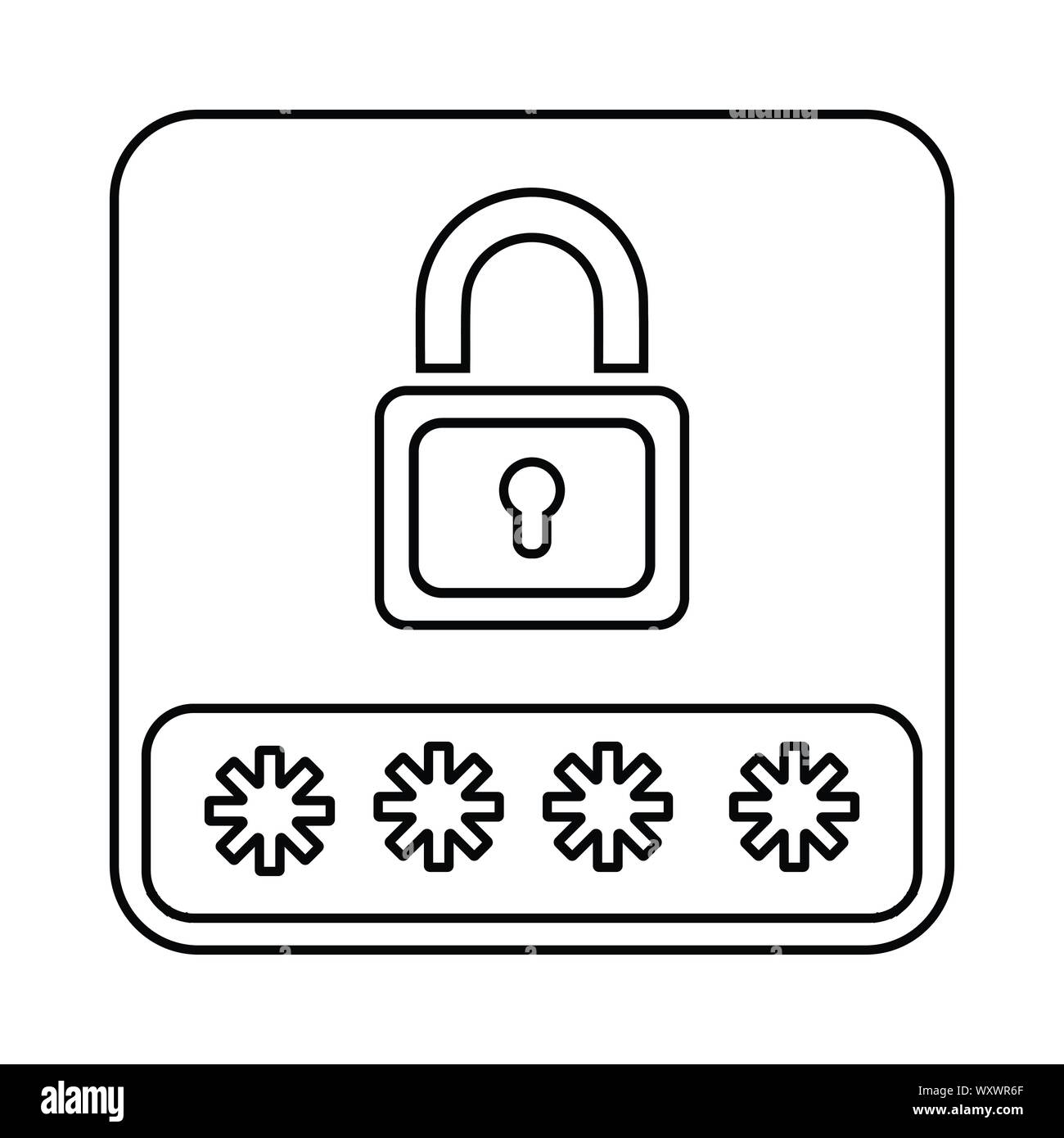 Lock, password, security icon Stock Vector Image & Art - Alamy