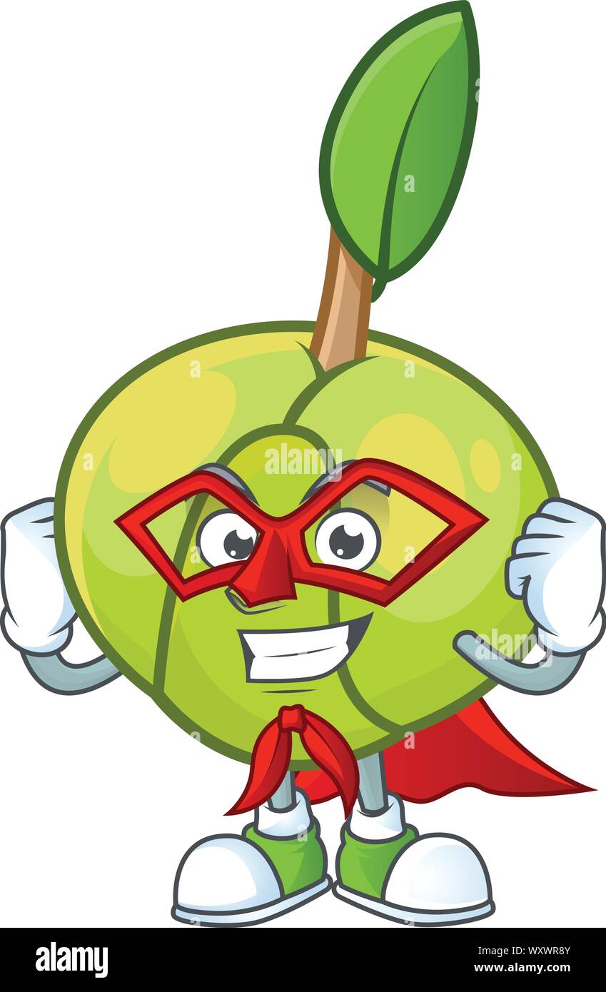 Super hero sweet elephant apple cartoon with mascot Stock Vector Image ...