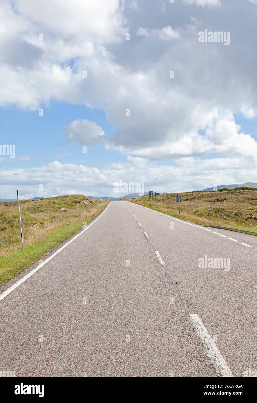 UK, Scotland, Argyll, Road through Glen Coe in the Scottish Highlands ...