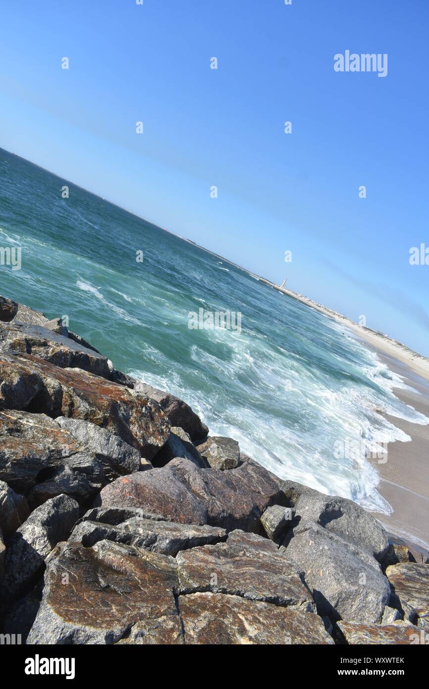 Costa Nova beach, Aveiro Stock Photo - Alamy