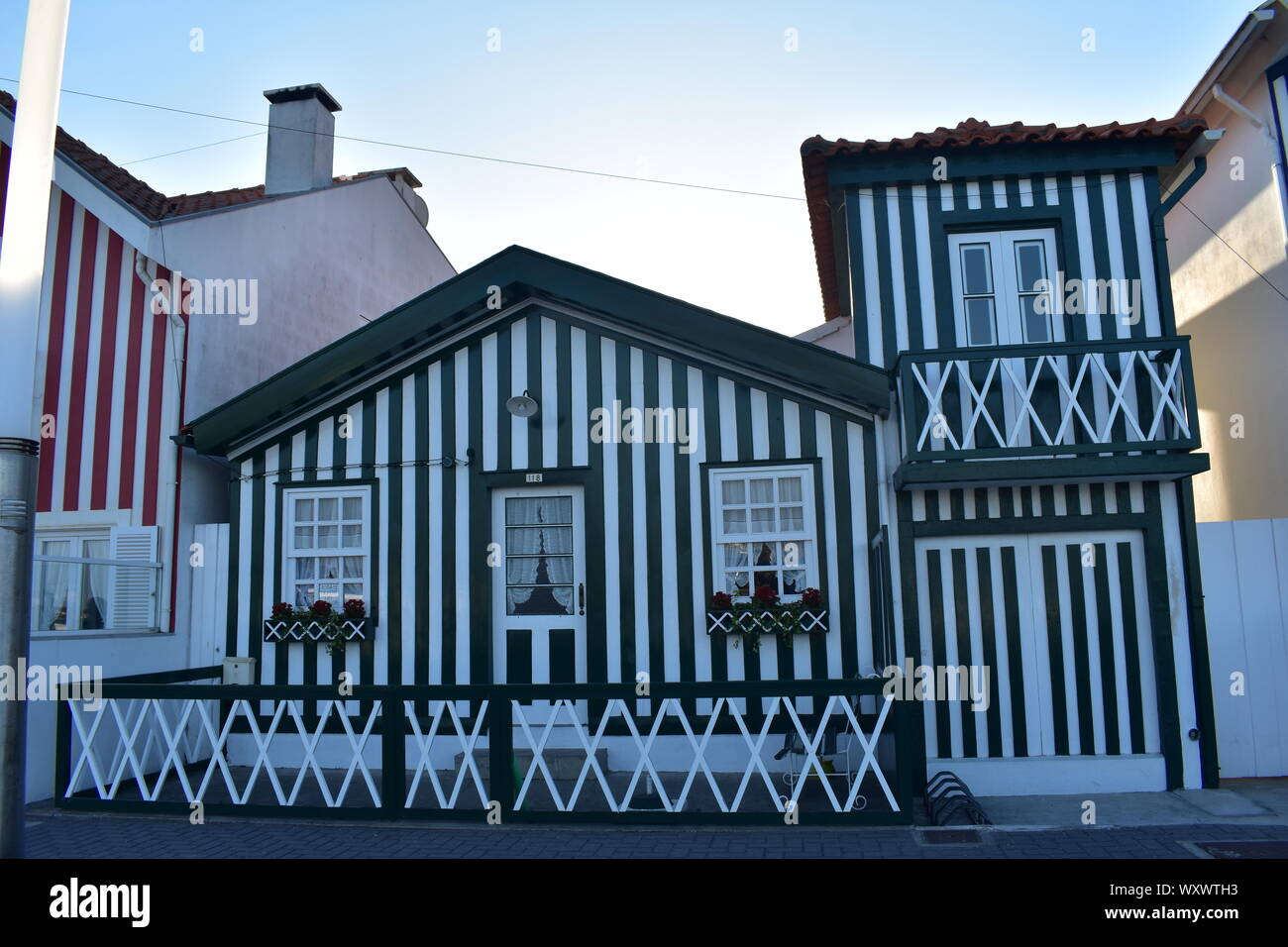 Colorful houses, a delightfully typical and traditional landscape of ...
