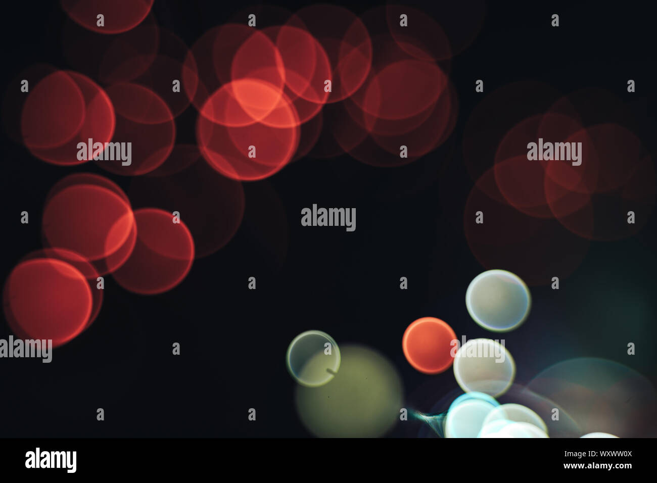 Beautiful optical fiber blue cold bokeh on a dark background Stock ...