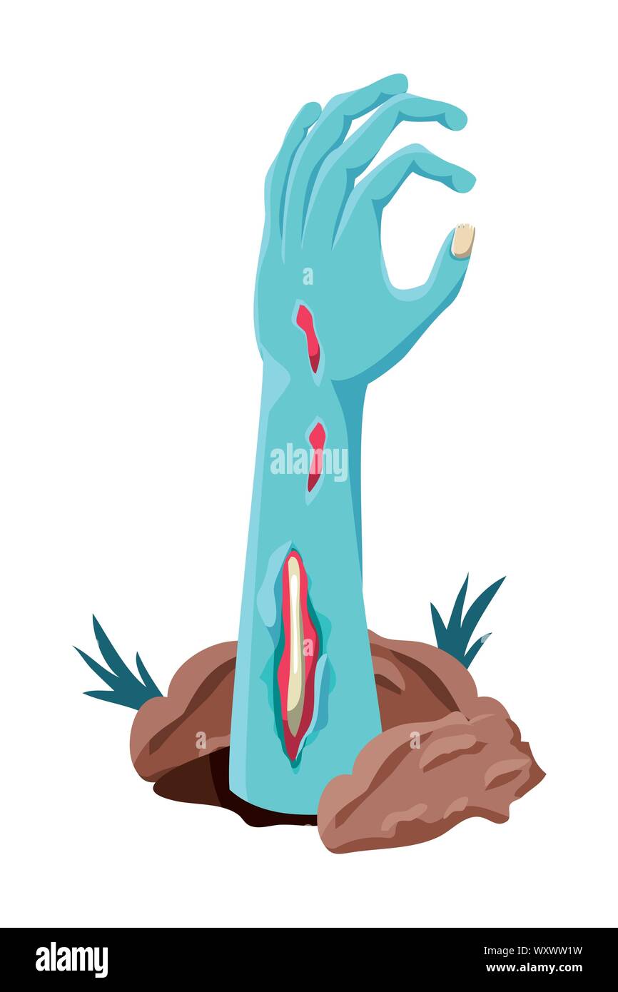zombie hand coming out of the ground Stock Vector Image & Art - Alamy