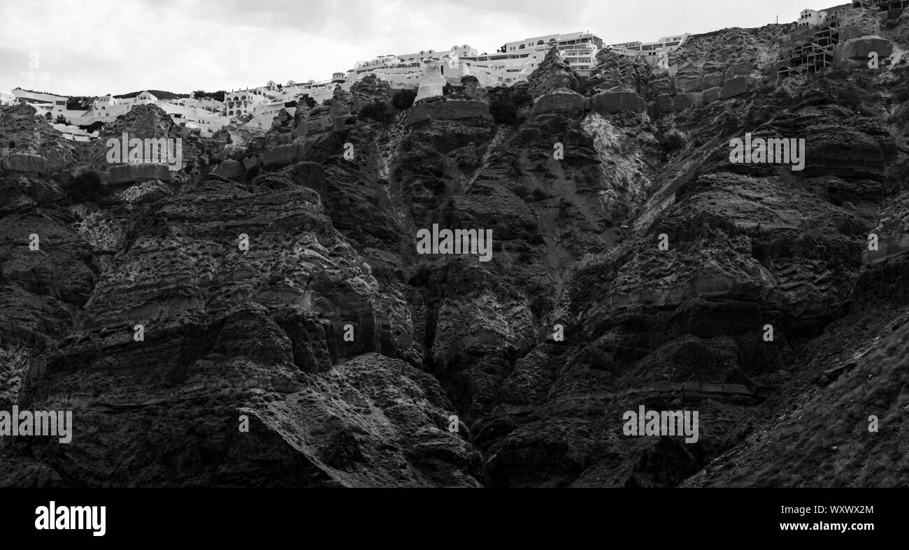 Santorini volcano Black and White Stock Photos & Images - Alamy