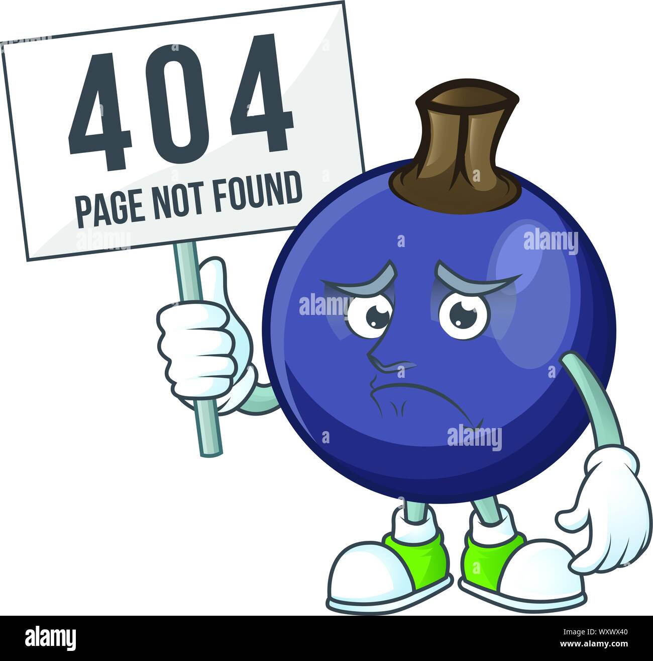 Pouting with bring board sweet blackcurrant in character mascot style ...