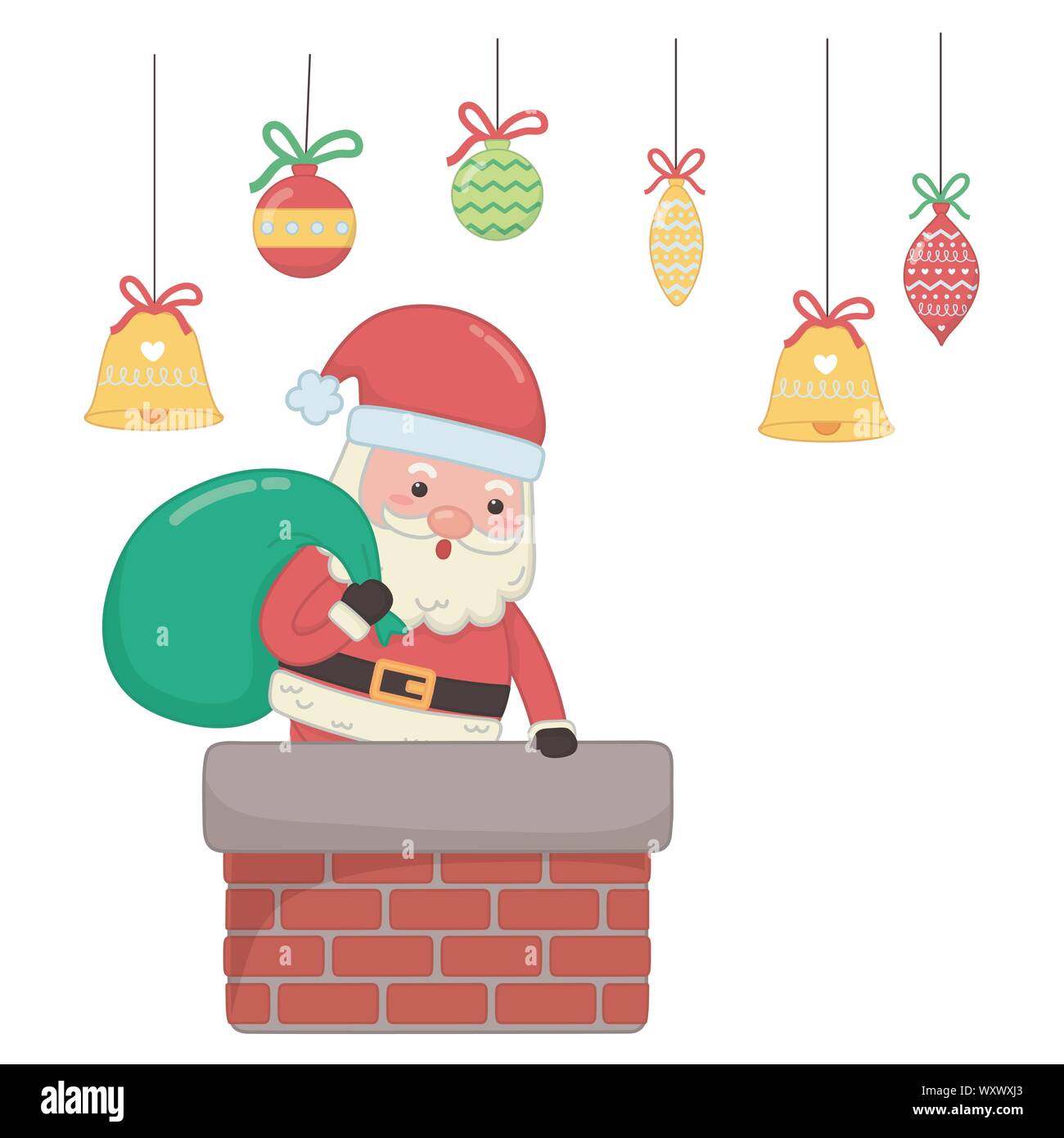 Santa claus design, Merry christmas season decoration card invitation ...