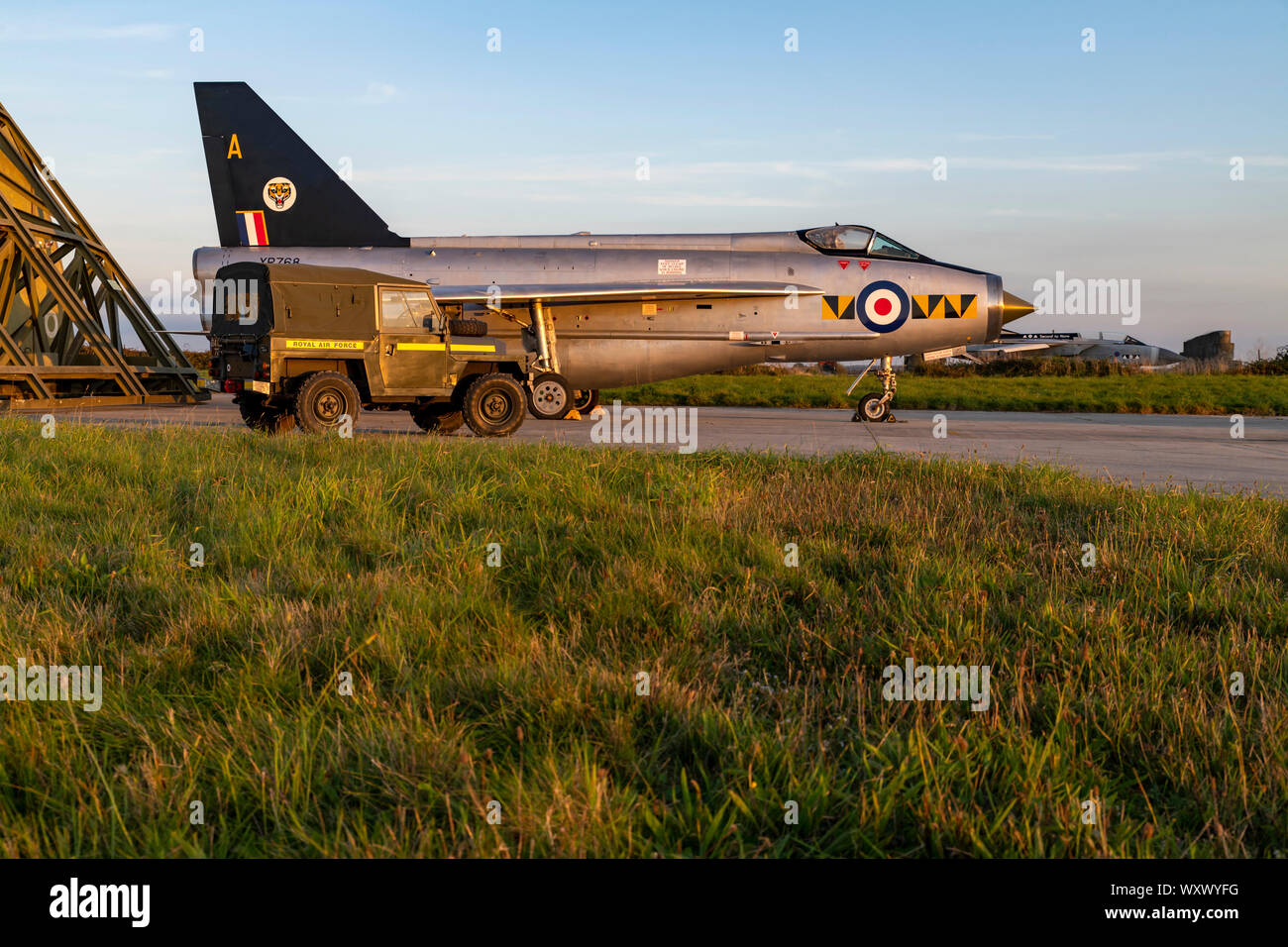 RAF Lightning XR768, nightshoot at Cornwall Aviation Heritage Centre ...