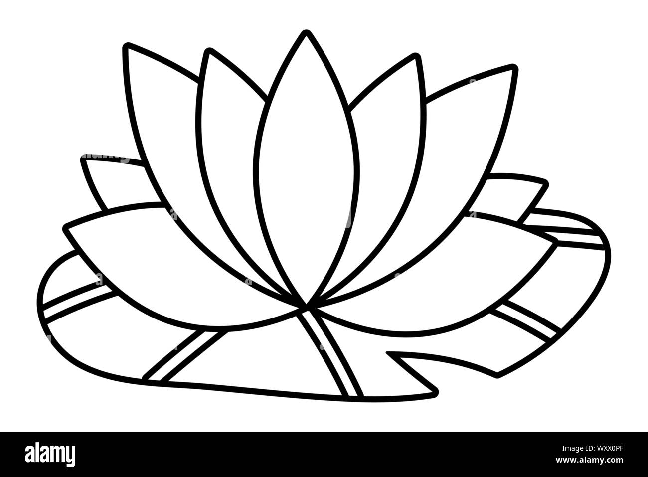 Lotus fower design, floral nature plant ornament garden decoration and ...