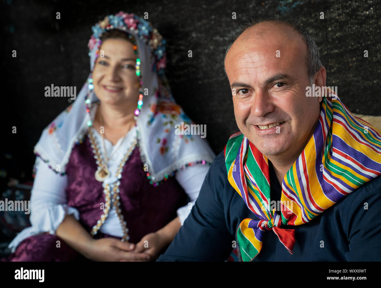 Sogut, Bilecik / Turkey - September 08 2019: Yoruk Turkish people in ...