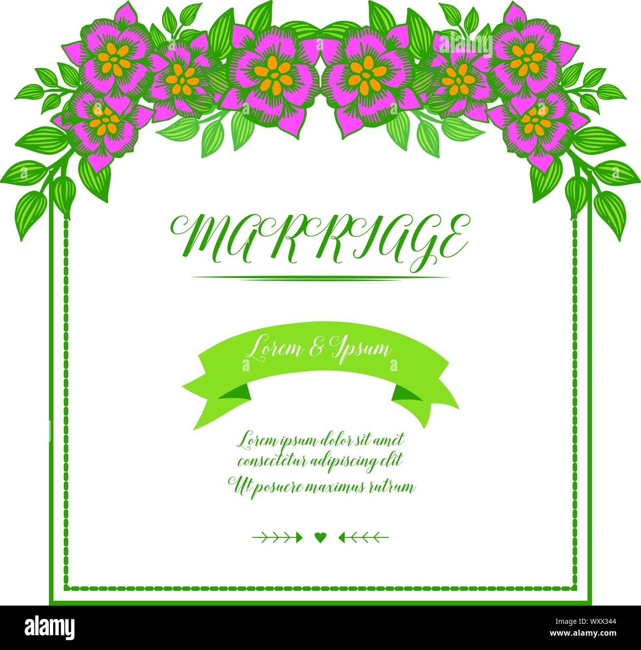 Beauty of feature colorful wreath frame for element design card of ...